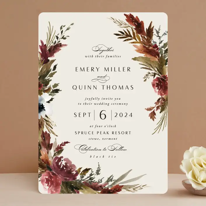 25+ Fall Wedding Invitations for Autumn Weddings