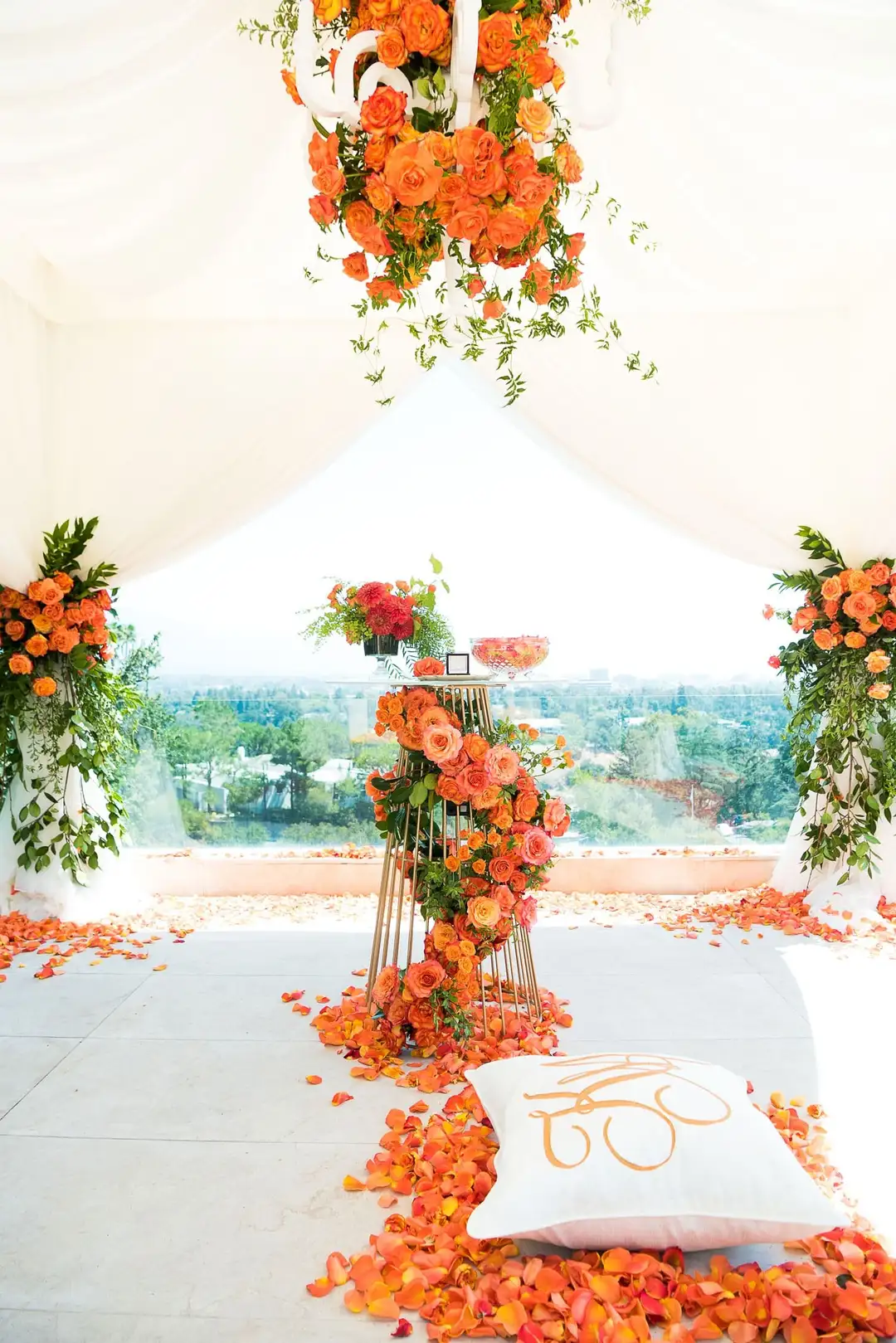 A Poolside Proposal & Outdoor Engagement Luncheon in California