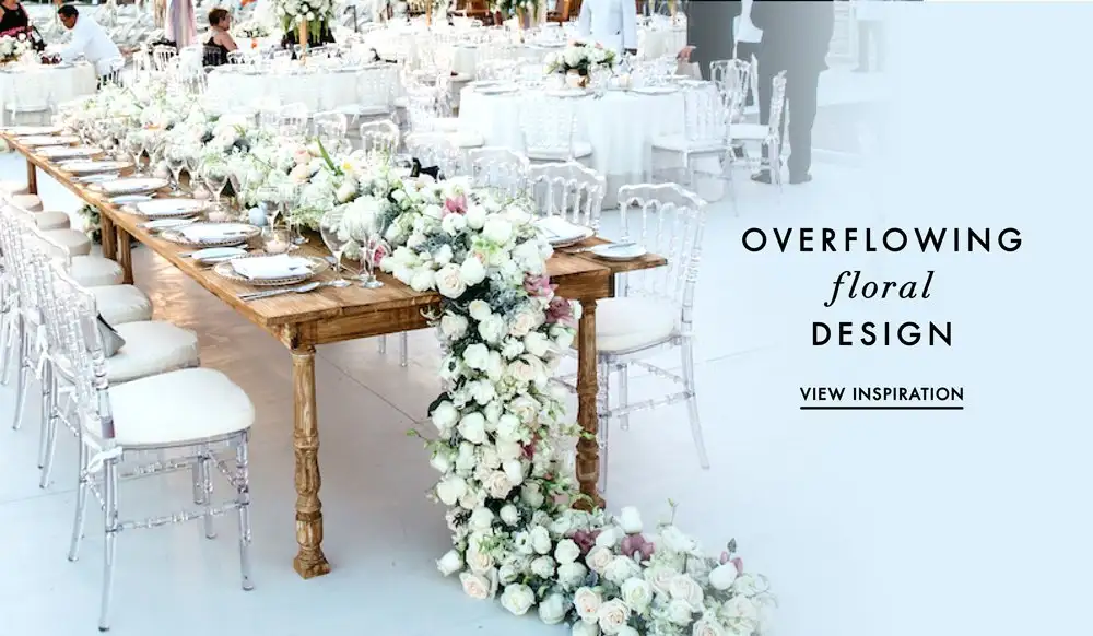 Fresh & Fabulous Flower Table Runners for Your Reception