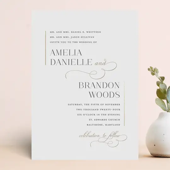 25+ Traditional Wedding Invitations for Classic Weddings