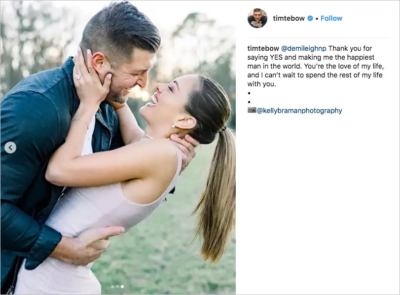 Tim Tebow and Demi-Leigh Nel-Peters Are Engaged!