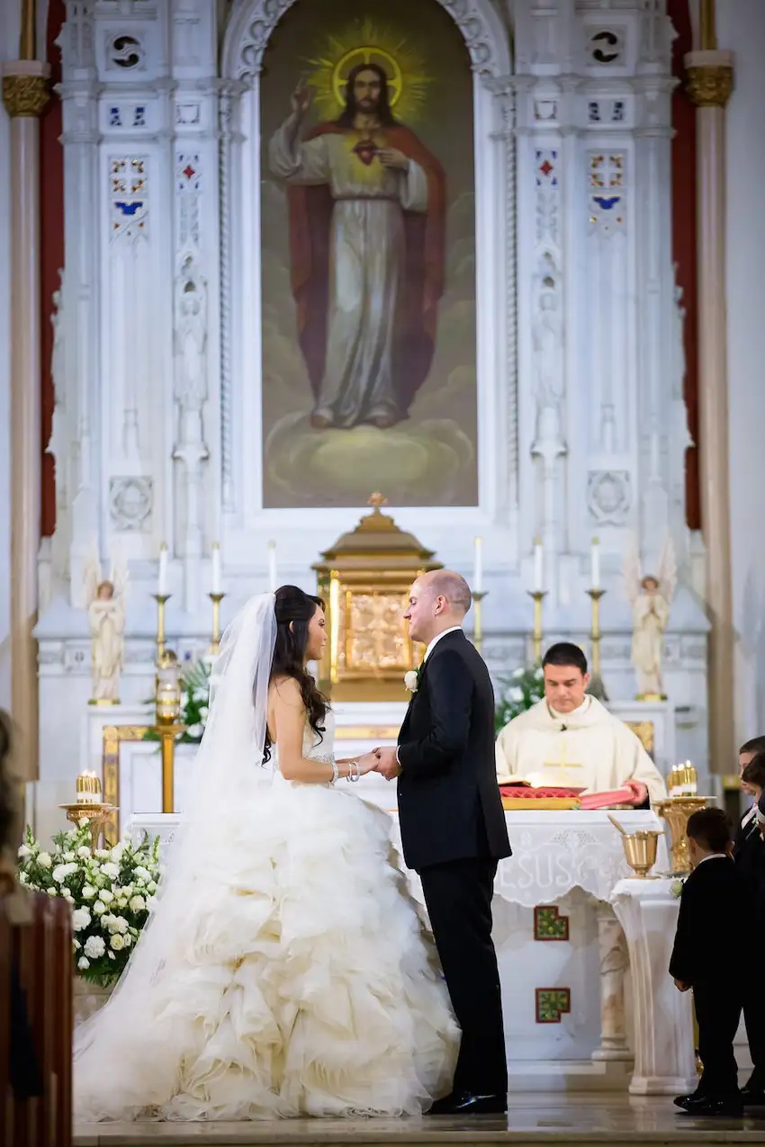 Catholic Ceremony + Estate Reception with Travel Theme