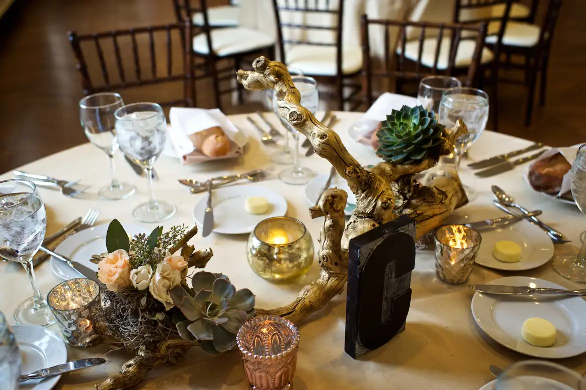 Rustic Gold Branch Centerpiece