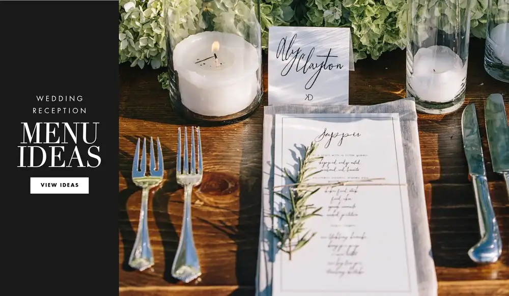11 Creative Reception Menu Designs for Your Wedding