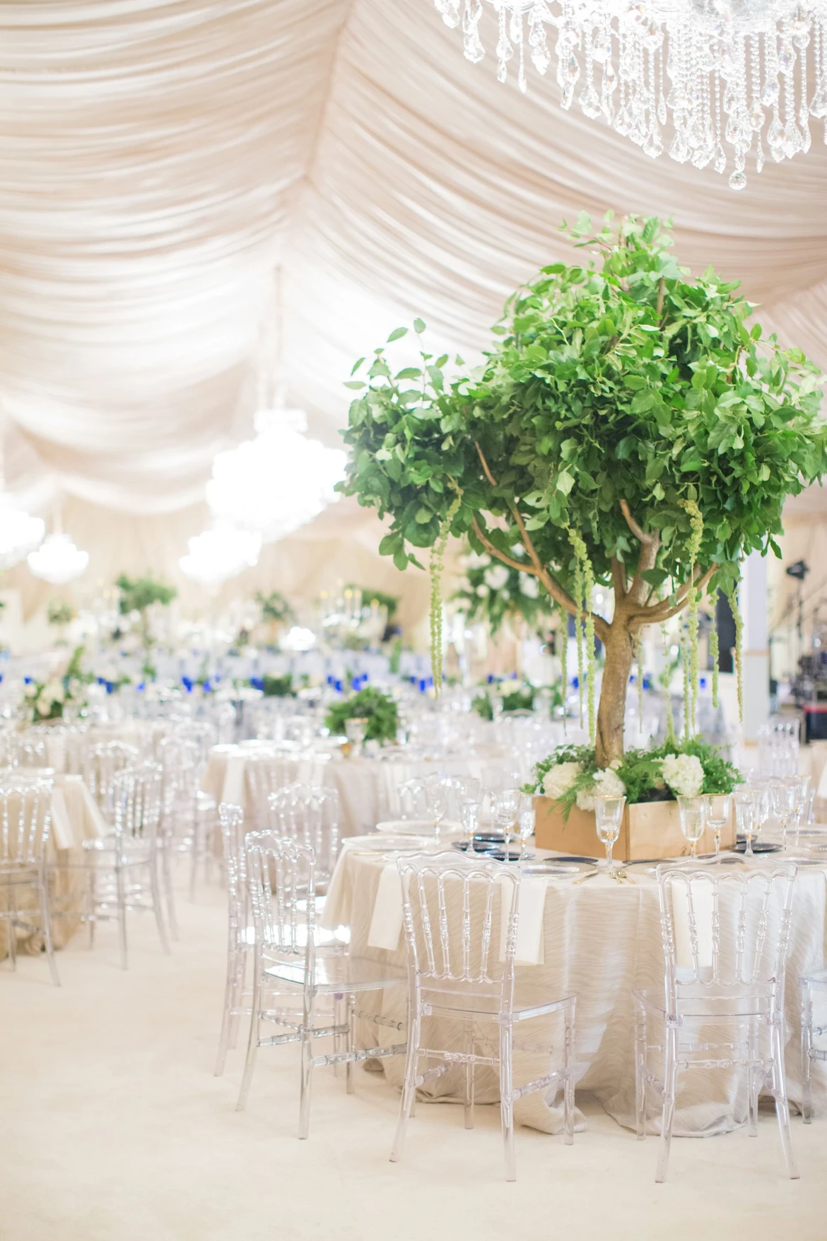 Tall Gold Tree Centerpiece