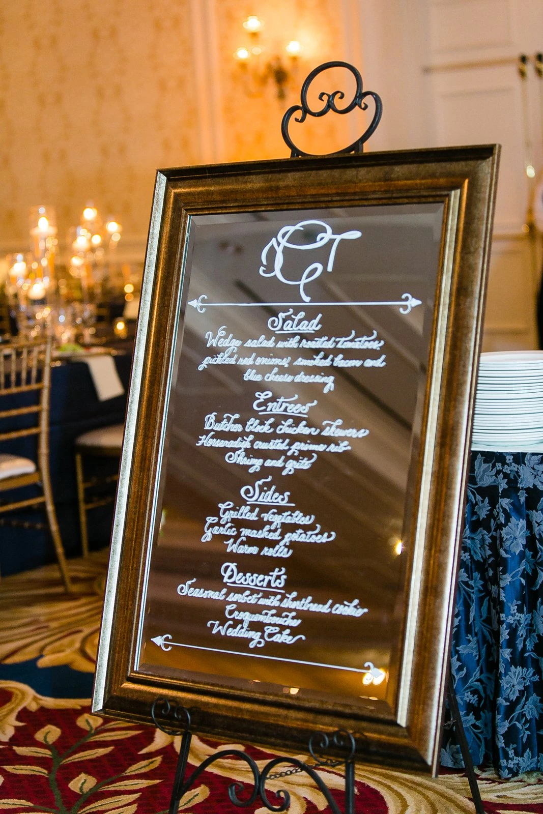 Gold Mirror Dinner Menu