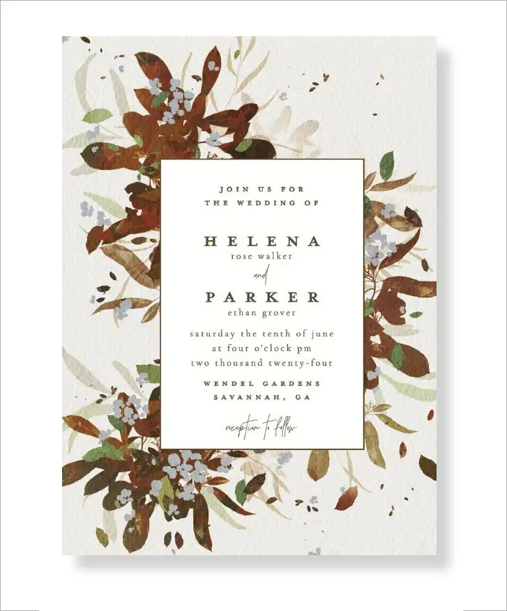 Wedding Invitation Ideas for Fall Weddings - Inside Weddings