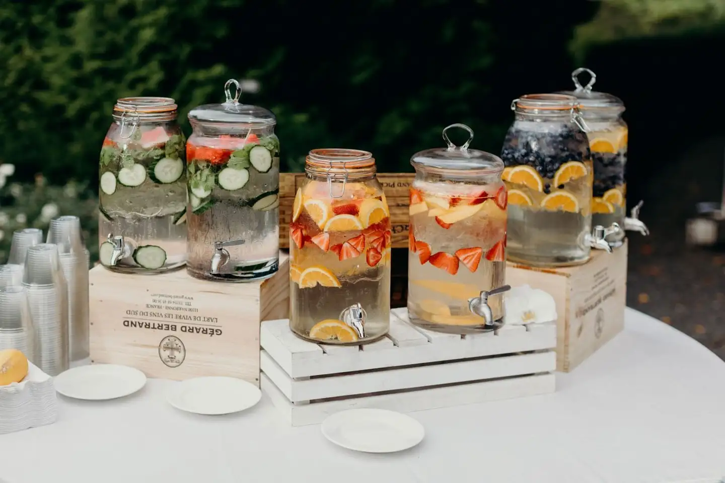 Infused Water Station at Wedding Ceremony