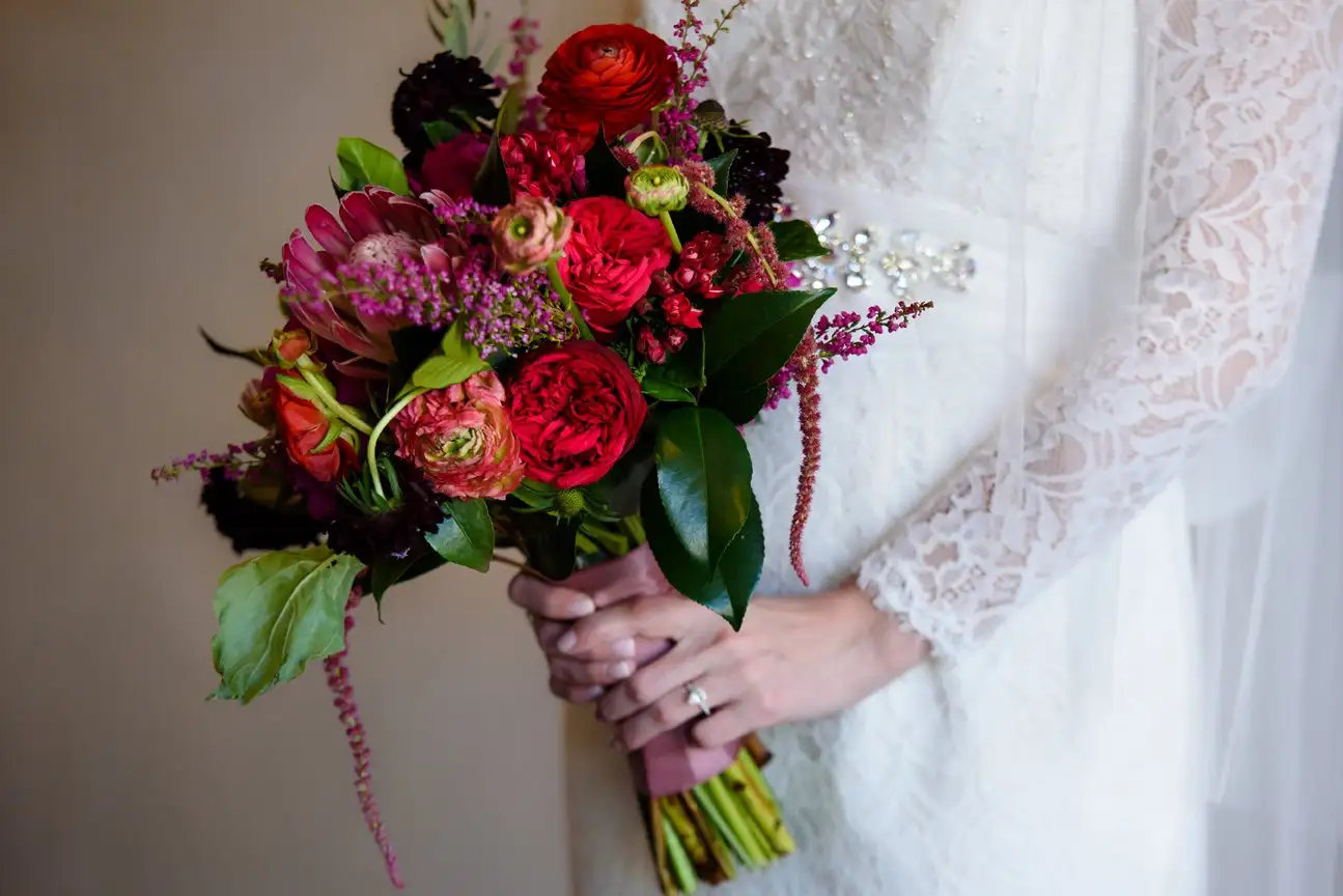 Red and Purple Unstructured Bouquet