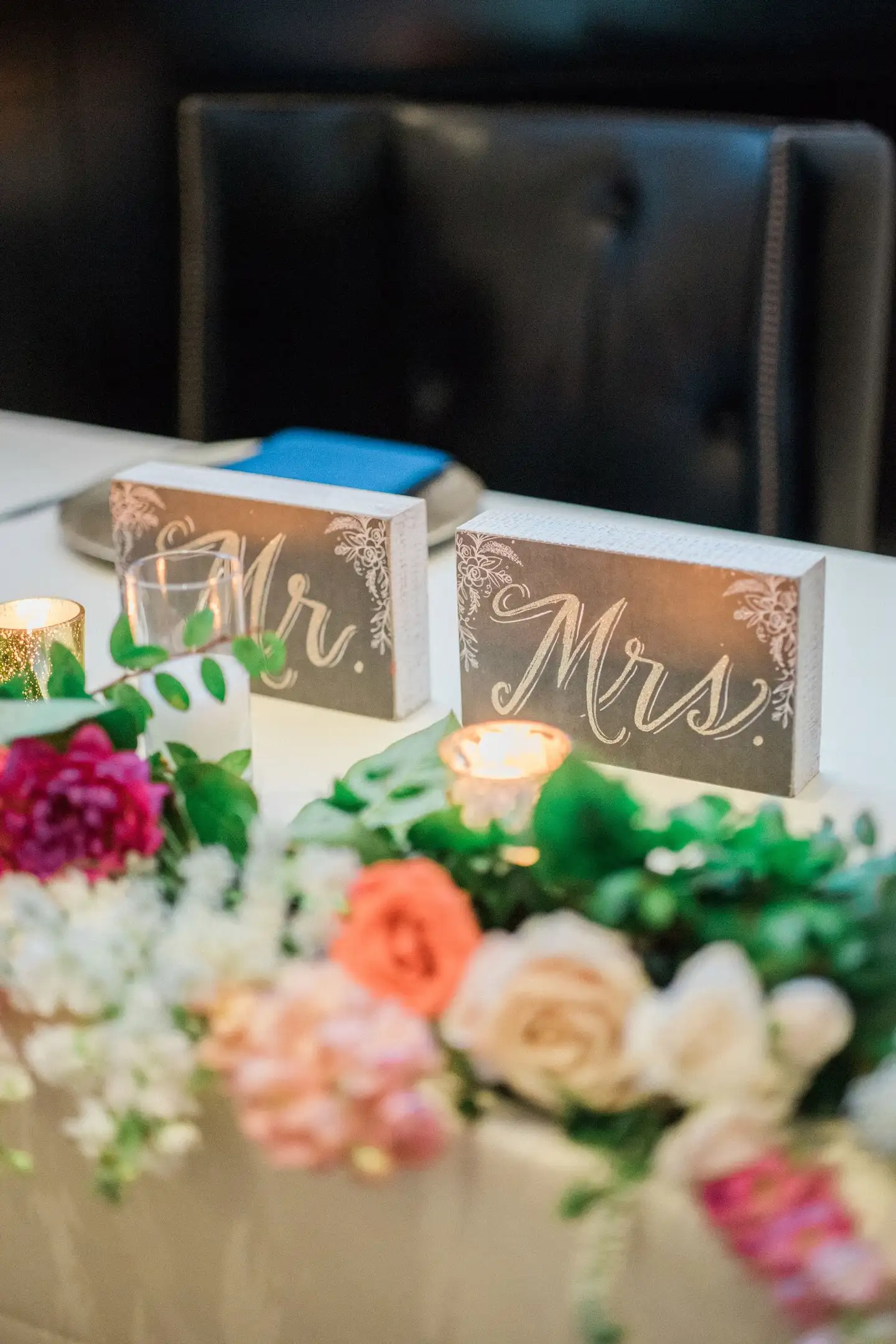 Mr. & Mrs. Place Card Blocks