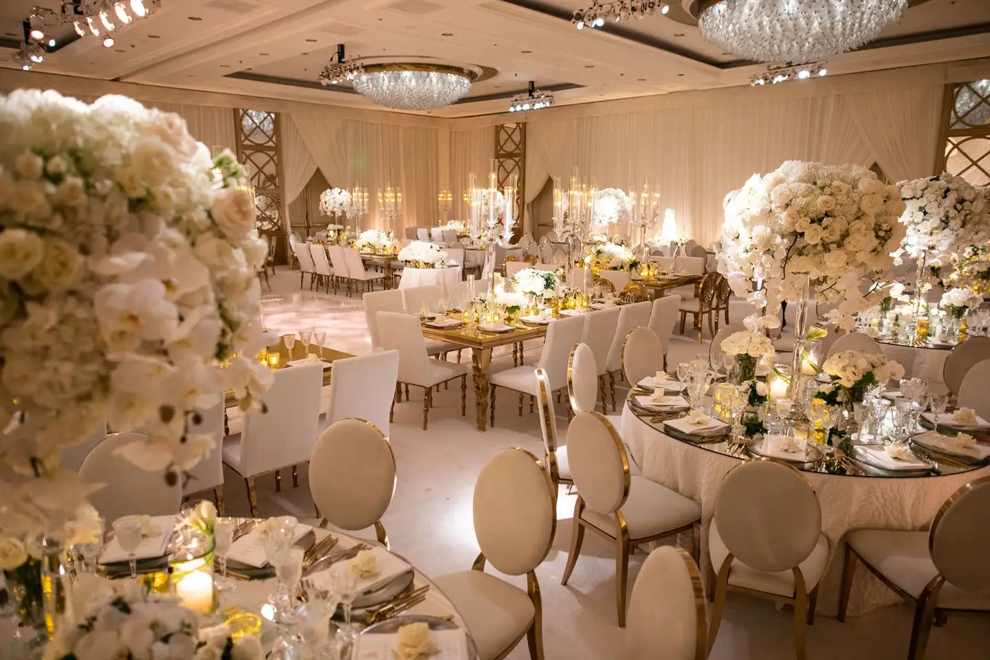 Luxury Ballroom Wedding with Last-Minute Venue Change Due to Woolsey Fire