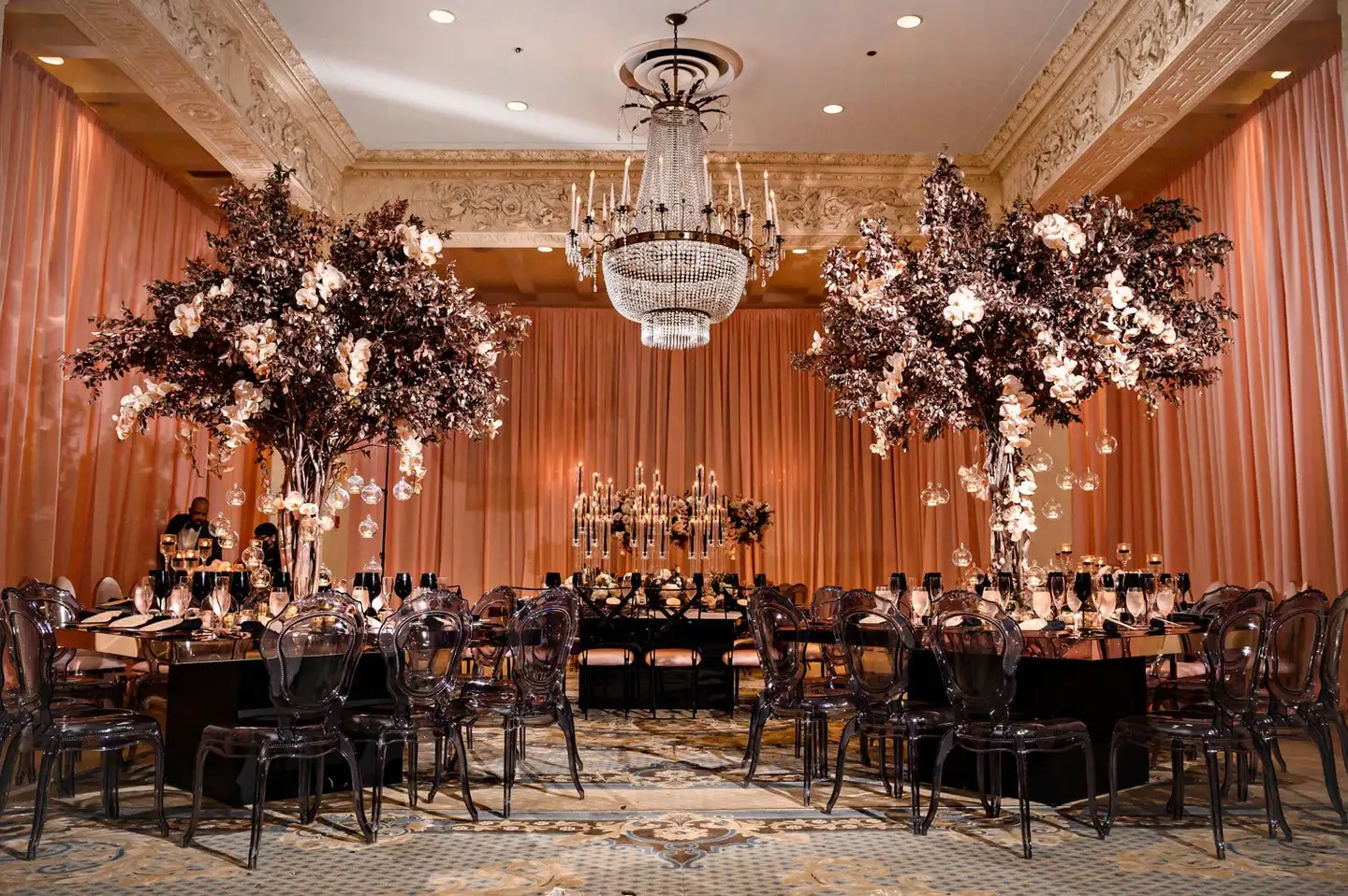 Modern Winter Wedding with Punch-Toned Décor in Downtown LA