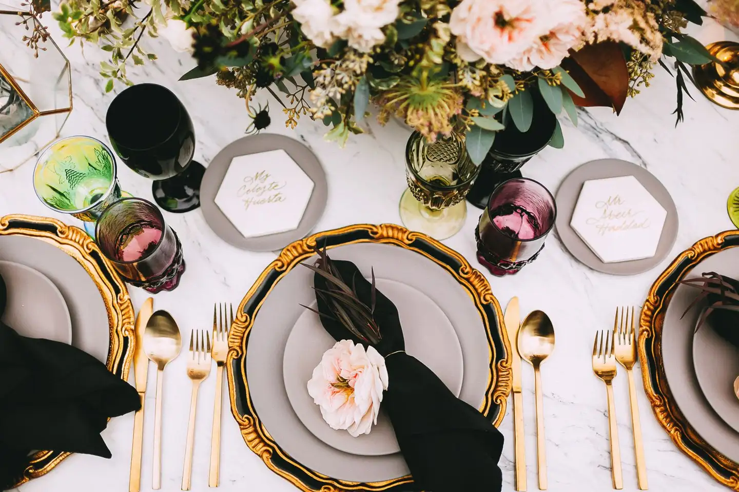 Aerial View of Contemporary Table