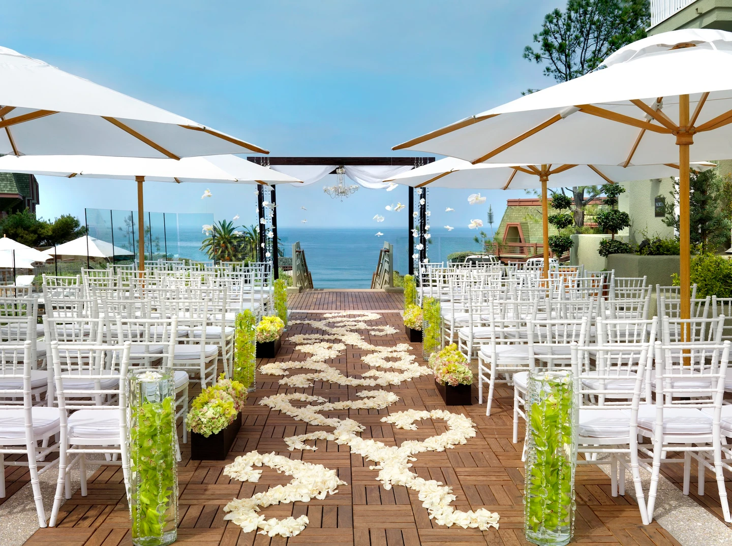 ocean view wedding reception
