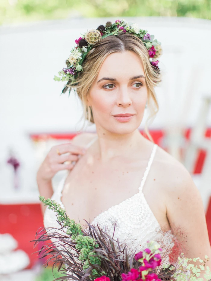 Fresh Flower Crown Wedding