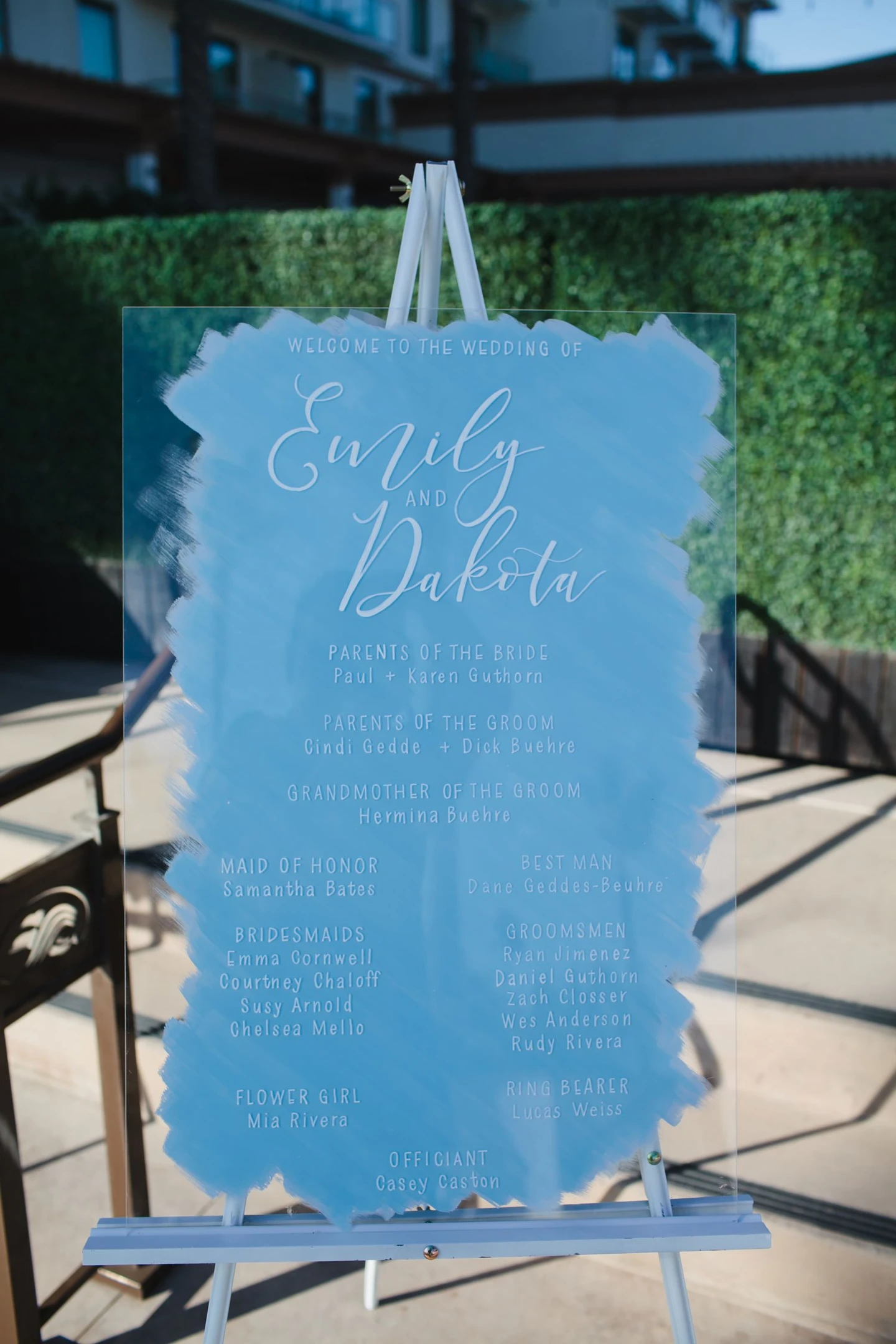 Ocean-View Ceremony + Classic Reception with Soft Blue Color Scheme ...