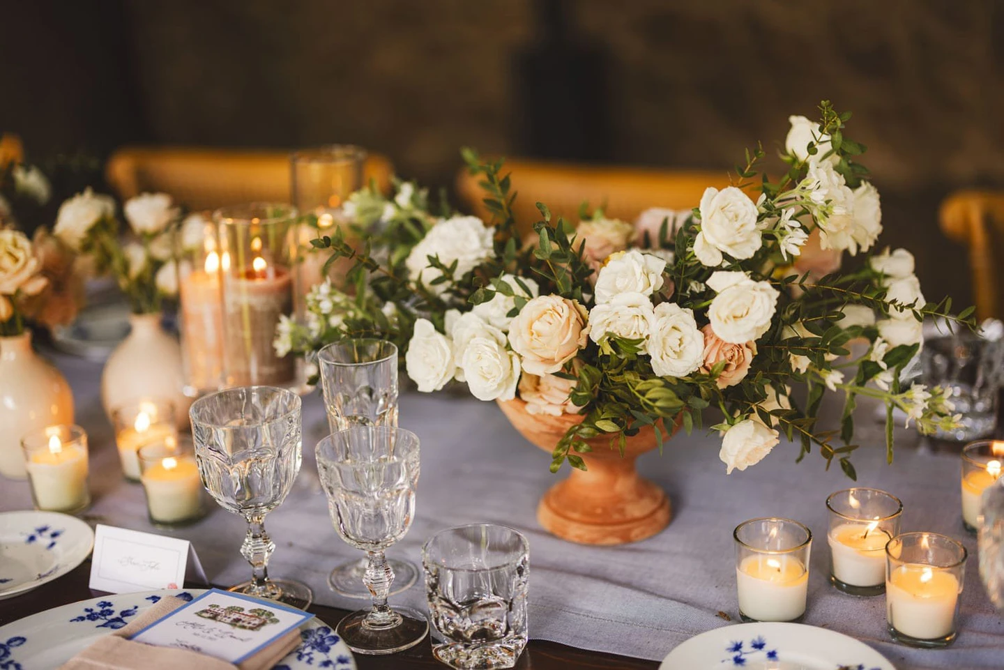 Organic Centerpiece in Tuscan Pot