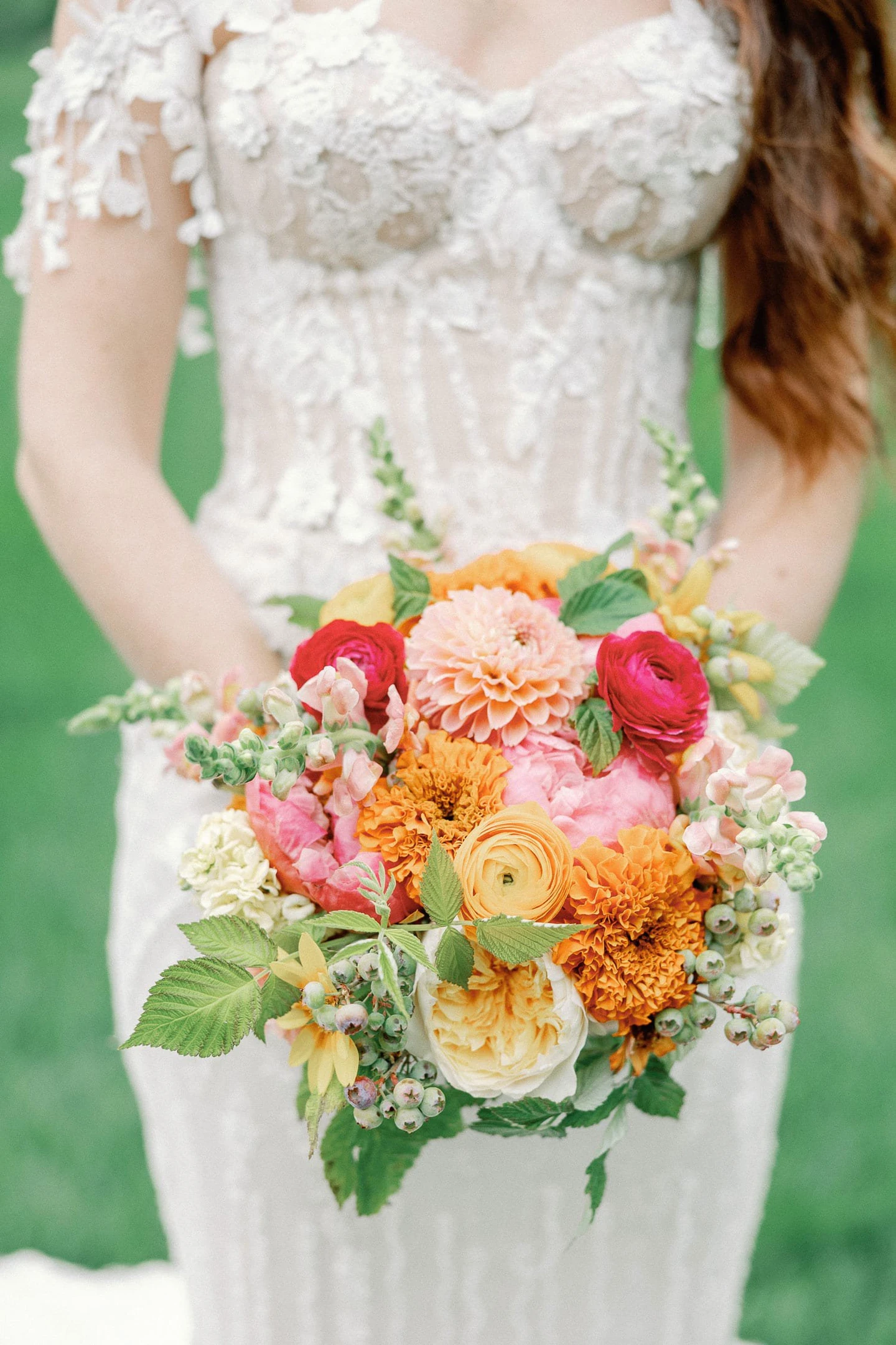 Colorful "Summer Citrus" Wedding Inspiration in Vermont