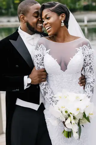 Modern Wedding with White and Gold Décor - Inside Weddings