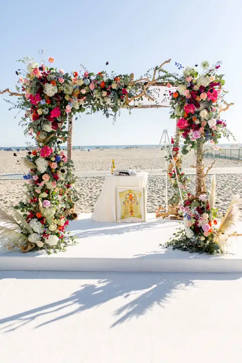 Beach Ceremony + Ballroom Reception at a Luxury Seaside Hotel in Santa ...