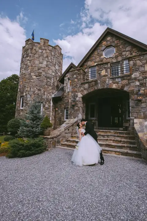 Outdoor Wedding at a Castle-Inspired Venue in North Carolina