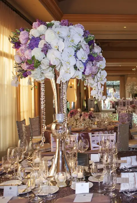 Violet Floral Centerpiece
