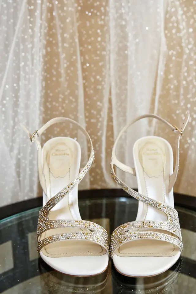 Gold Open-Toe Strappy Heels