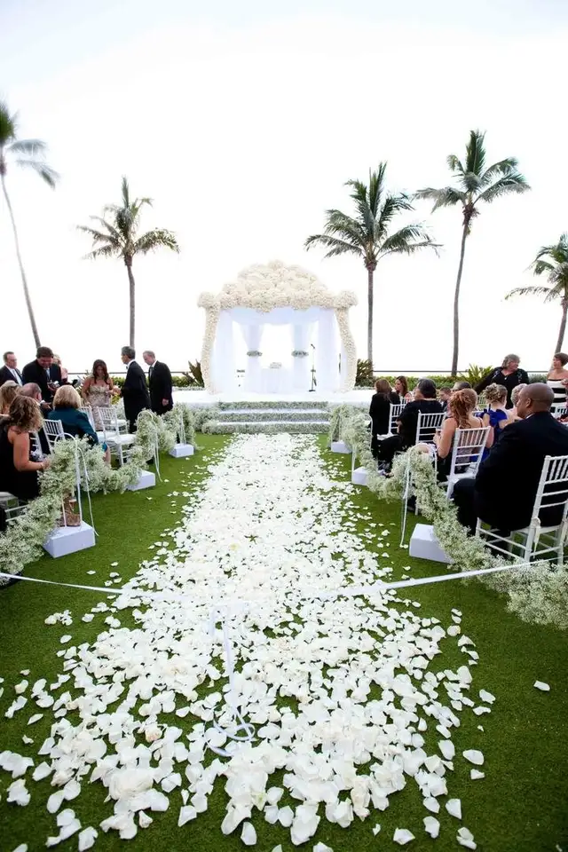Luxury Outdoor Ceremony + Pink Reception at The Breakers