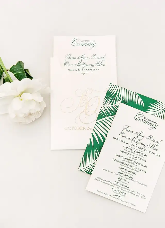 Design Ideas for Your Wedding Ceremony Program