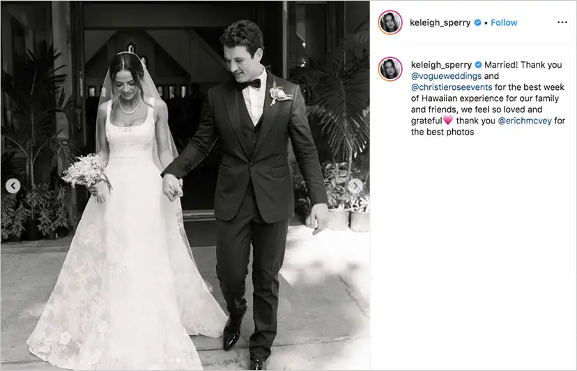 Actor Miles Teller & Model Keleigh Sperry Are Married!