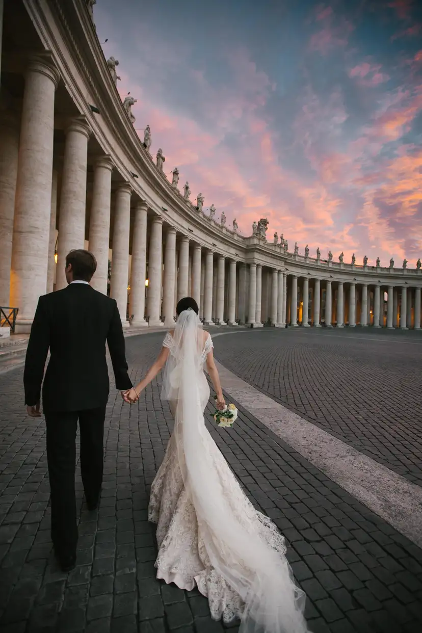 A Dreamy Destination Wedding at Historic Venues in Rome, Italy