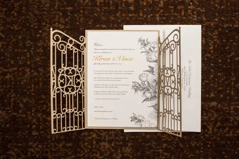 Enchanting Invitation with Gate Detail