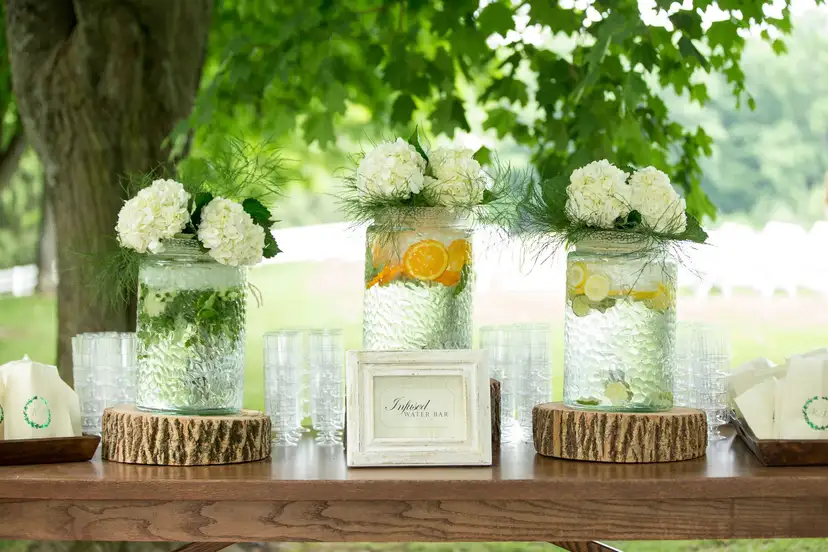 Infused Water Bar at Ceremony