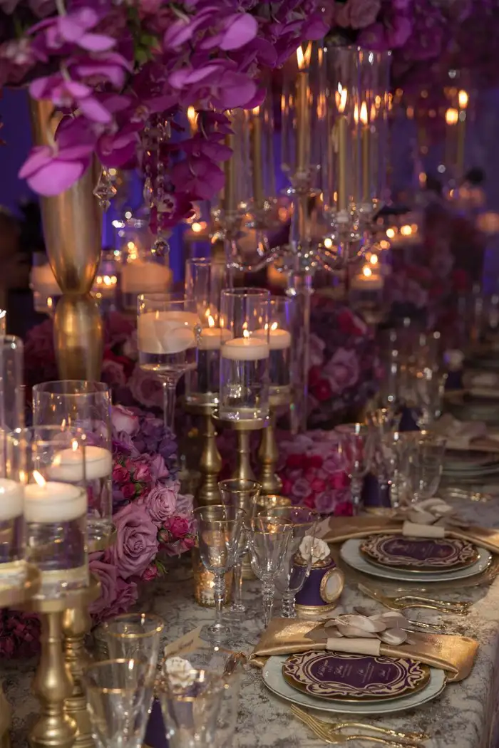 Bold + Feminine Styled Event with Regal Details - Inside Weddings