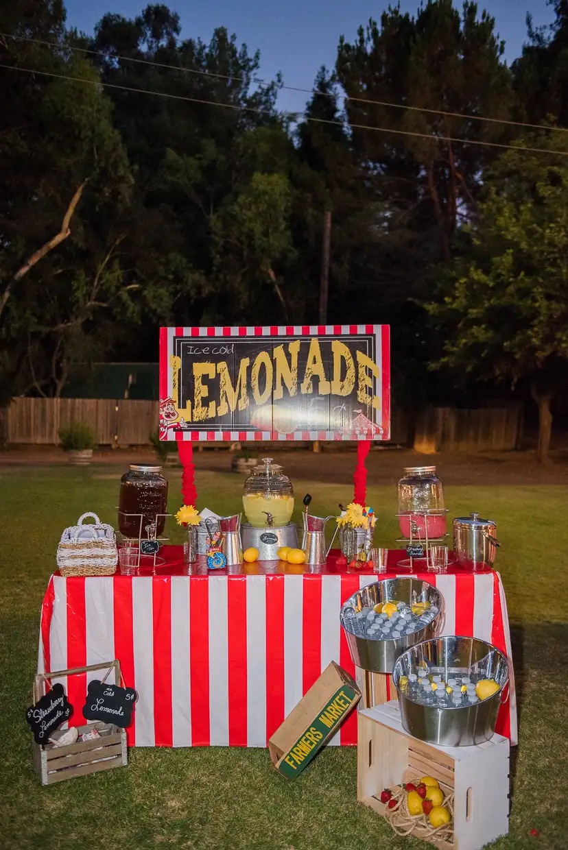 Lemonade Stand at Circus Wedding